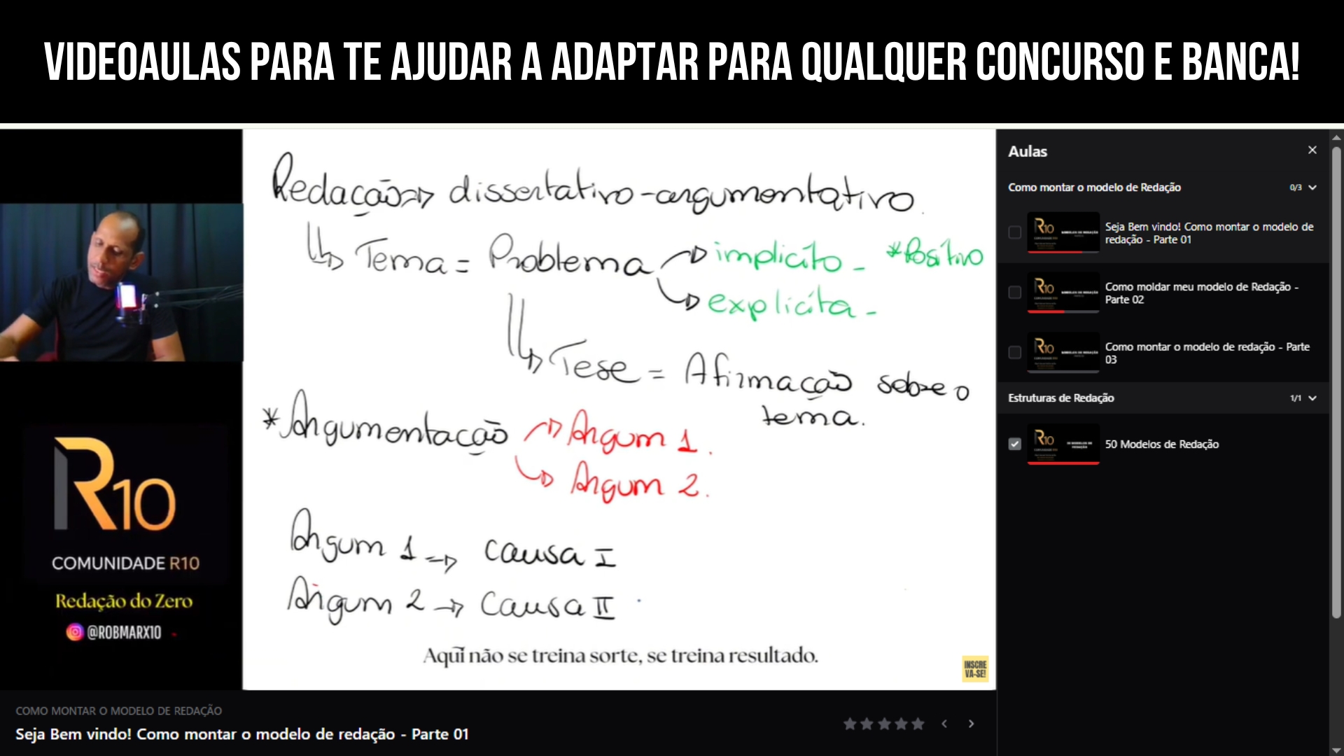 Modelos de Redação - Professor Robson Marques